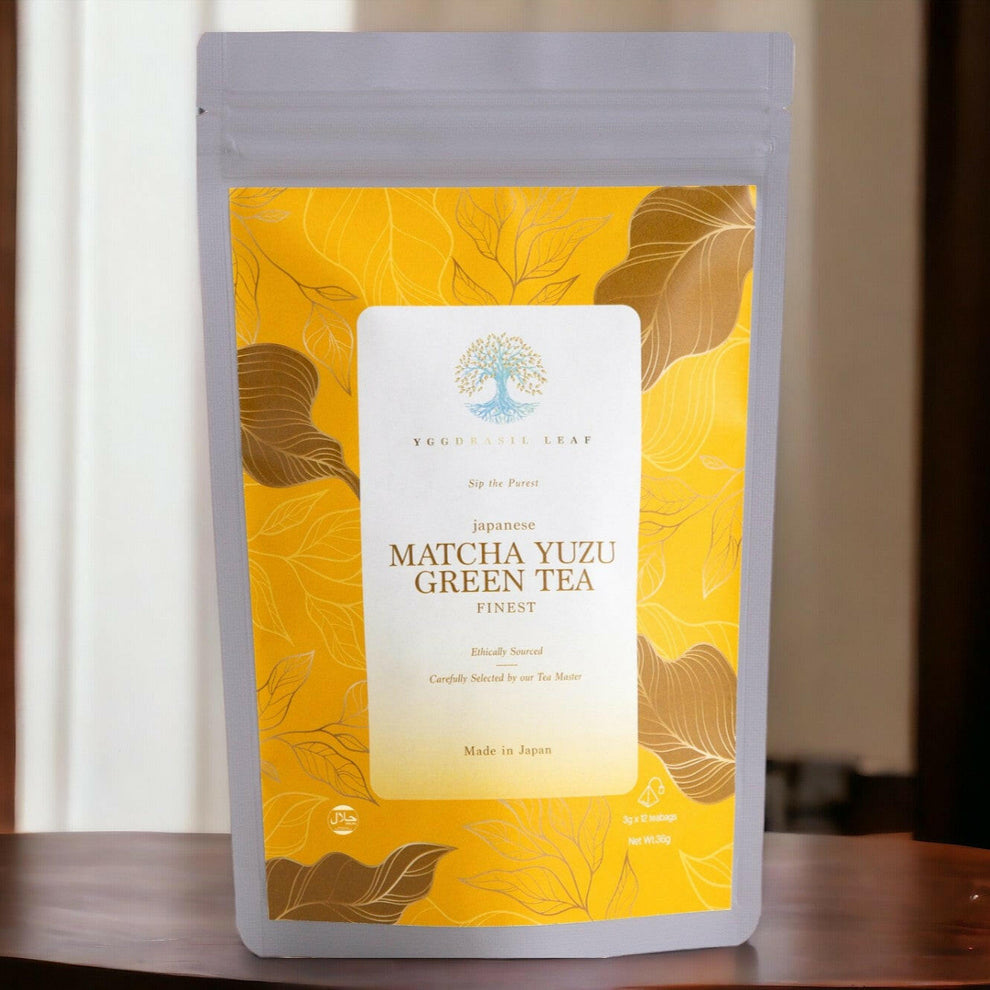 Japanese Matcha Yuzu Green Tea Bags – Energizing & Bright Blend – Yggdrasil Leaf Company